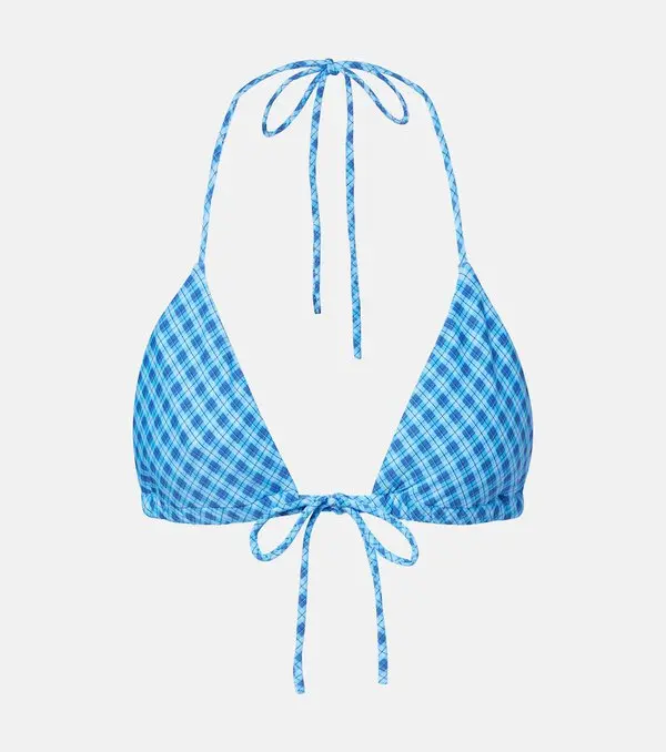 MONTCE Emma Plaid Bikini Top - Blue