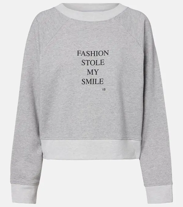 Victoria Beckham Printed Cotton-blend Jersey Sweatshirt