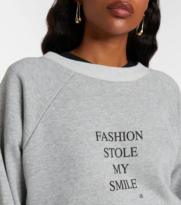 Victoria Beckham Printed Cotton-blend Jersey Sweatshirt