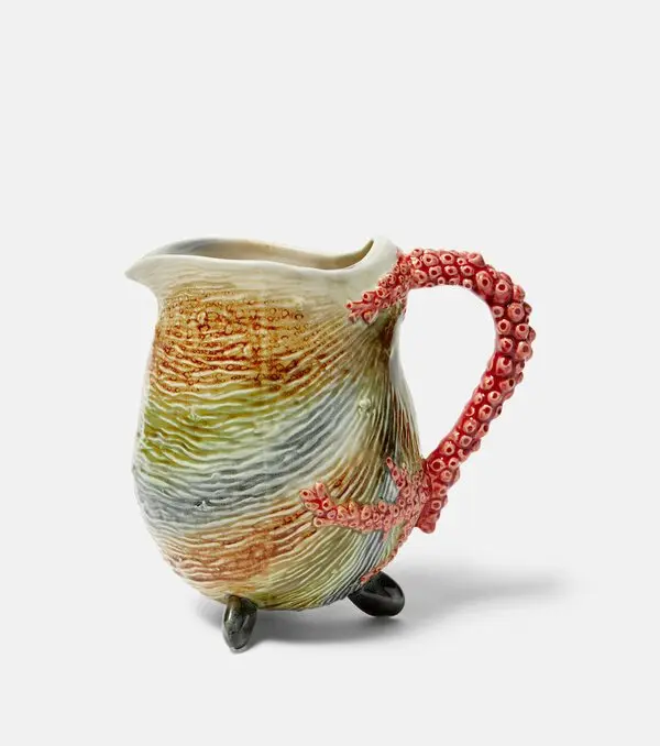 BORDALLO PINHEIRO Oyster Earthenware Pitcher - Multicoloured