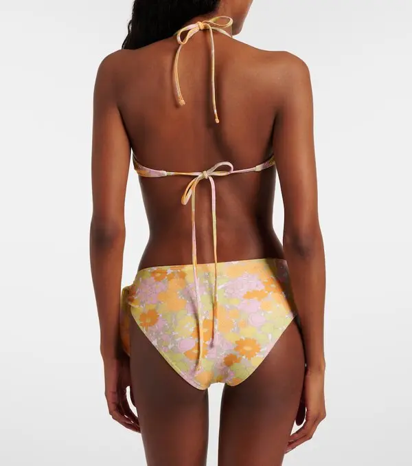 Chloé Bow-detail Floral Bikini Top