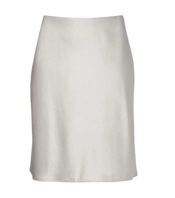 LESET Barb Satin Miniskirt - Grey