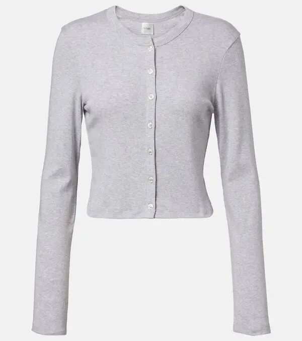 LESET Nando Cotton Jersey Cardigan - Grey