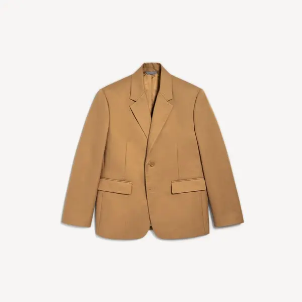 Balenciaga Single-breasted Cotton Twill Blazer - Brown
