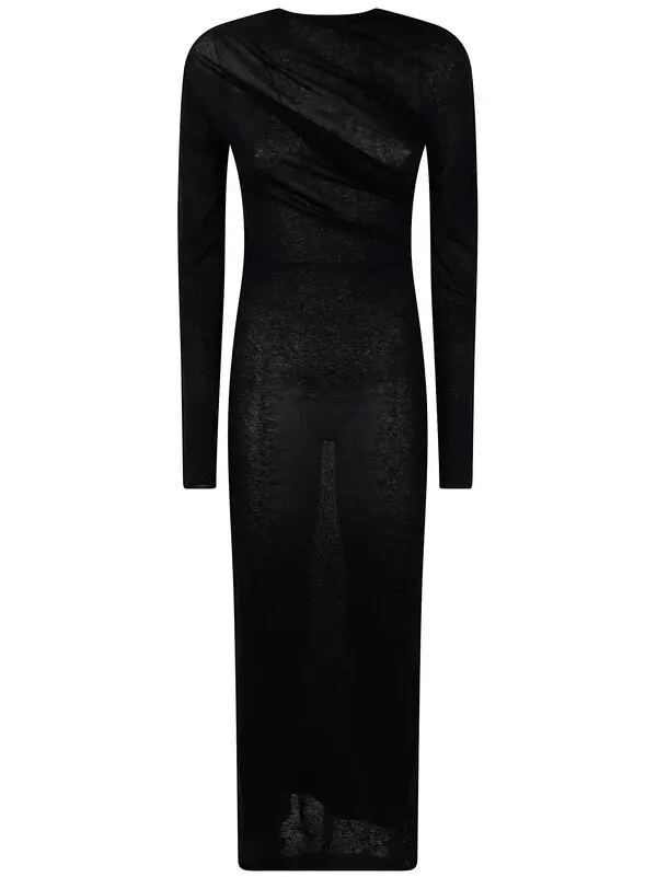 Paloma Wool Jojo" Long Sleeve Cotton Dress - Black