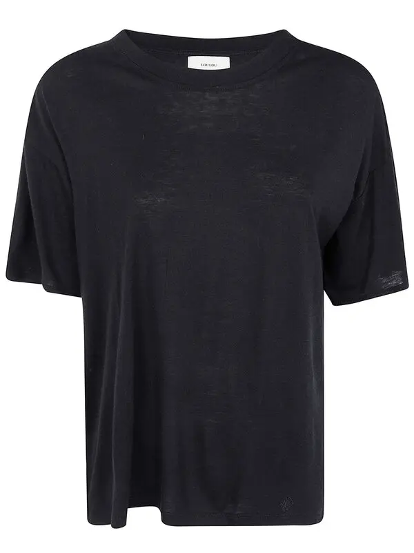 Loulou De Saison Ezra Classic Fit Viscose T-shirt - Black