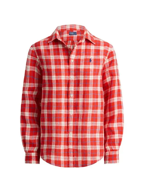 Polo Ralph Lauren Camicia Ica Lunga "classic - Red