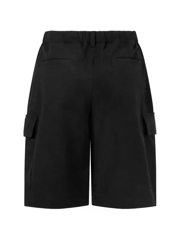 STUDIO TOMBOY Pleated Bermuda Shorts - Black