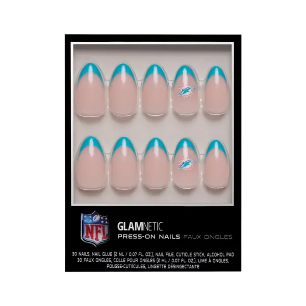 GLAMNETIC X FANATICS NAIL Miami Dolphins Press-on Nails - One-color