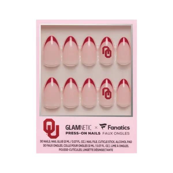 GLAMNETIC X FANATICS NAIL Oklahoma Sooners Press-on Nails - One-color