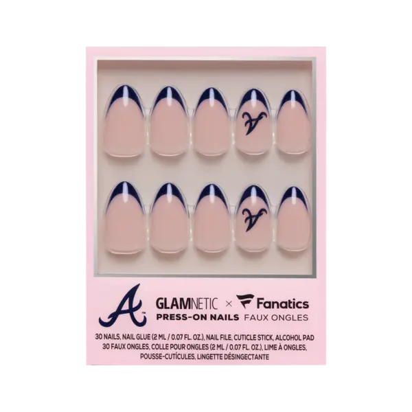 GLAMNETIC X FANATICS NAIL Atlanta Braves Press-on Nails - One-color