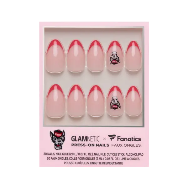 GLAMNETIC X FANATICS NAIL Nc State Wolfpack Press-on Nails - One-color