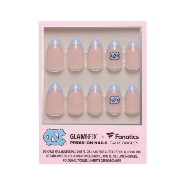 GLAMNETIC X FANATICS NAIL North Carolina Tar Heels Press-on Nails - One-color