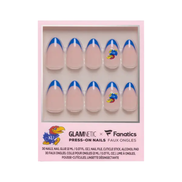 GLAMNETIC X FANATICS NAIL Kansas Jayhawks Press-on Nails - One-color