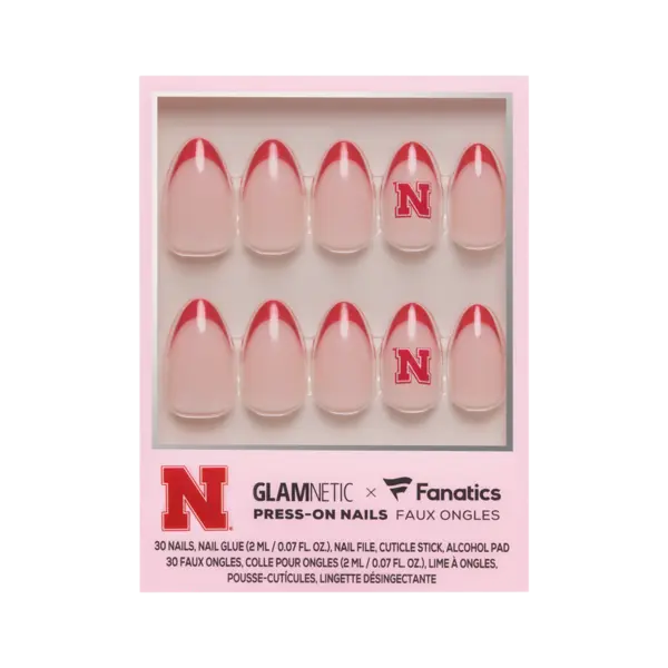 GLAMNETIC X FANATICS NAIL Nebraska Cornhuskers Press-on Nails - One-color