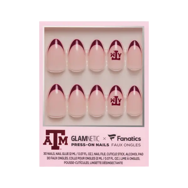 GLAMNETIC X FANATICS NAIL Texas A&m Aggies Press-on Nails - One-color