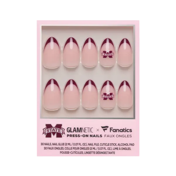 GLAMNETIC X FANATICS NAIL Mississippi State Bulldogs Press-on Nails - One-color