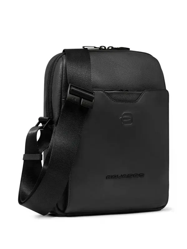 PIQUADRO Grained Leather Cross Body Bag