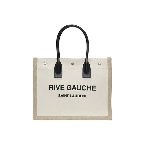 Saint Laurent Rive Gauche Small Tote Bag - Tan