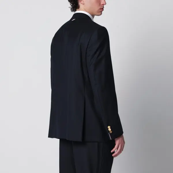 Thom Browne Single-breasted Navy Wool Jacket