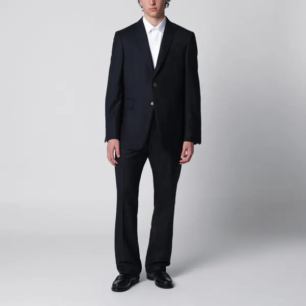 Thom Browne Single-breasted Navy Wool Jacket