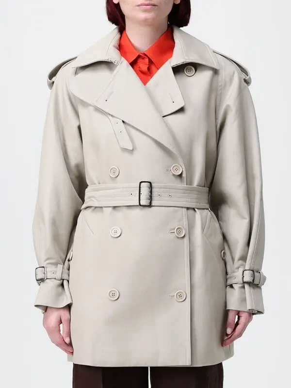 Max Mara Cotton Double-breasted Trench Coat - Grey