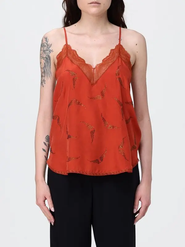 Zadig&Voltaire Embellished Lace Trim Camisole