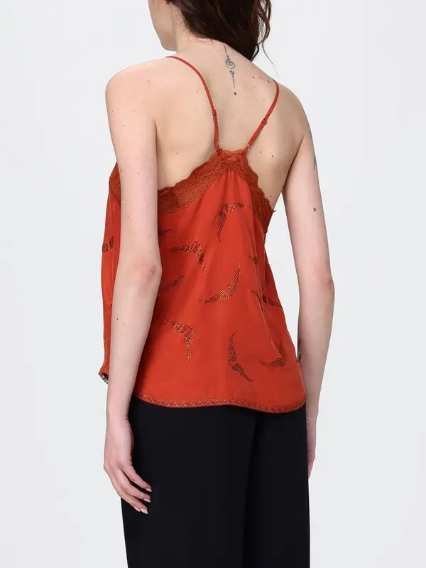 Zadig&Voltaire Embellished Lace Trim Camisole