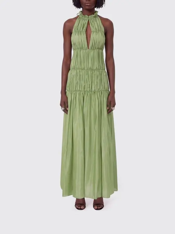 SEMICOUTURE Gathered Maxi Dress