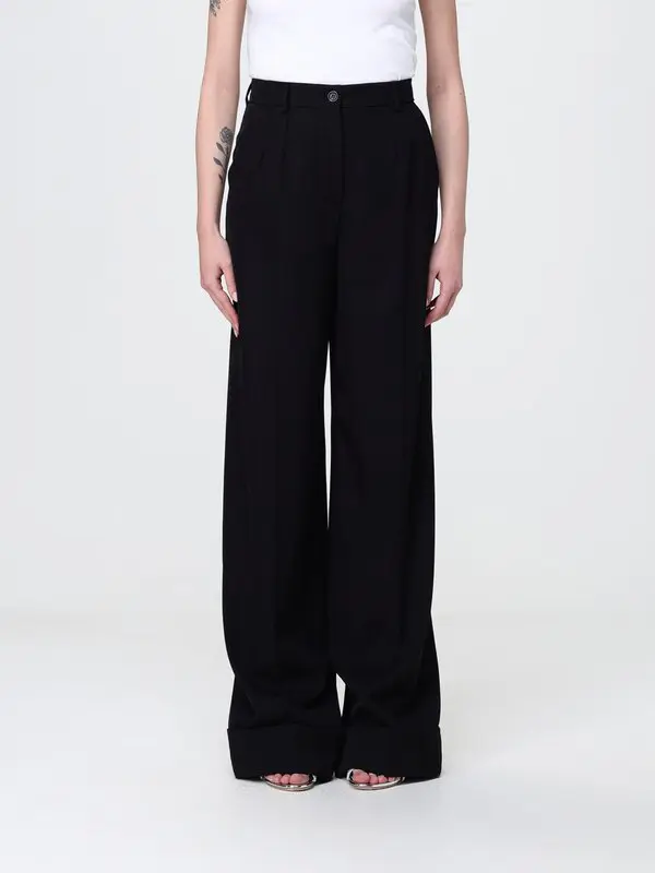 Dolce & Gabbana Virgin Wool Wide Leg Trousers