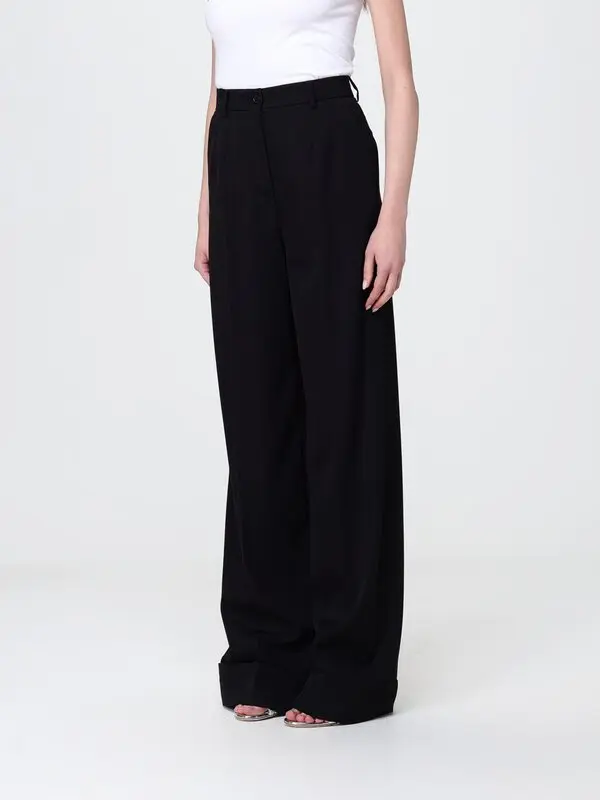 Dolce & Gabbana Virgin Wool Wide Leg Trousers