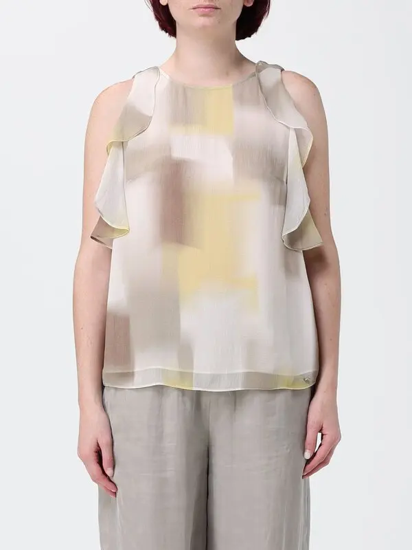 Armani Exchange Sleeveless Printed Blouse