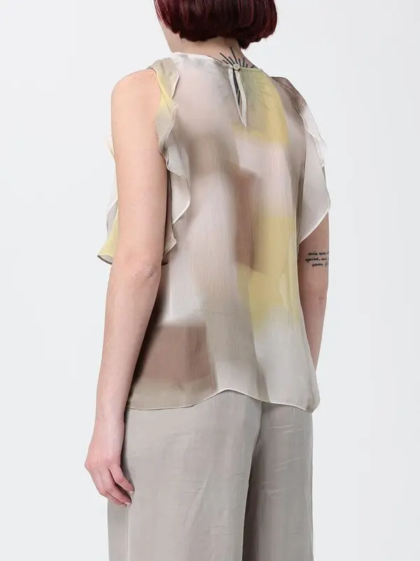 Armani Exchange Sleeveless Printed Blouse