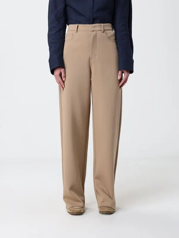Max Mara Cotton Blend Palazzo Trousers - Brown