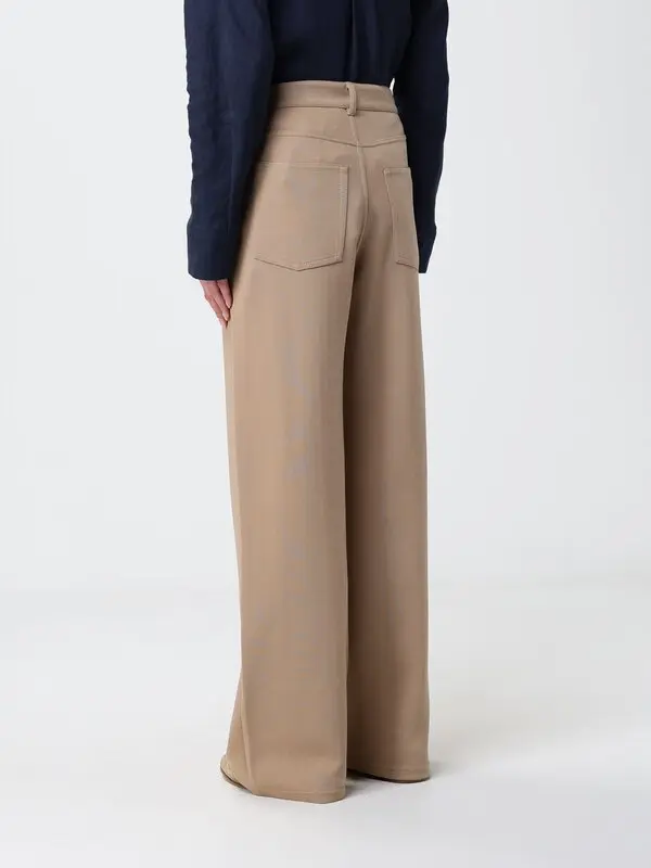 Max Mara Cotton Blend Palazzo Trousers - Brown