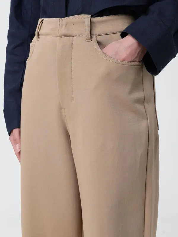 Max Mara Cotton Blend Palazzo Trousers - Brown
