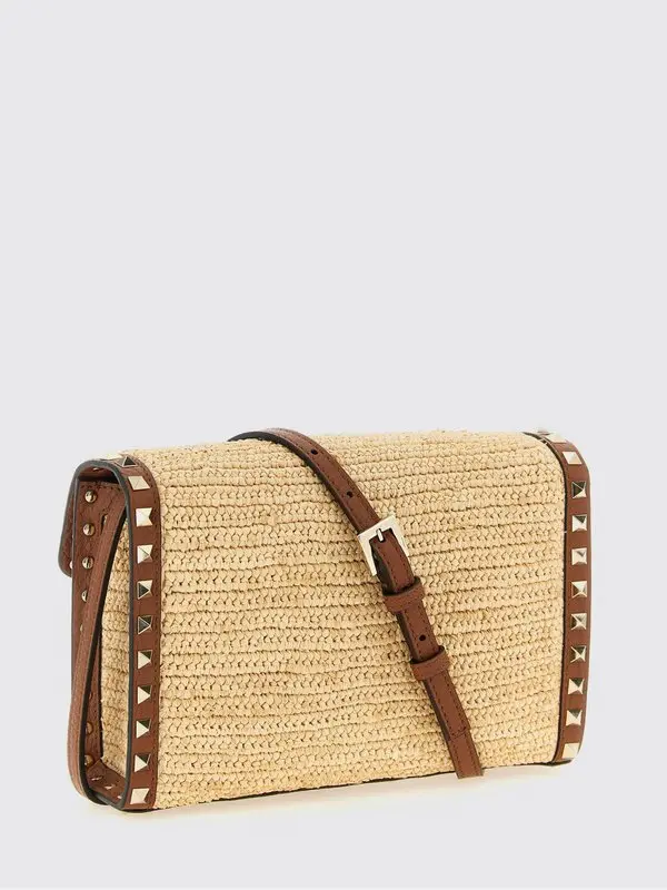 Valentino Garavani Studded Raffia Mini Bag