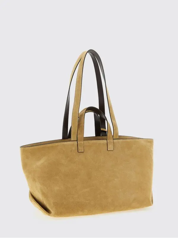 A.p.c. Suede Leather Tote Bag With Laminated Logo - Brown