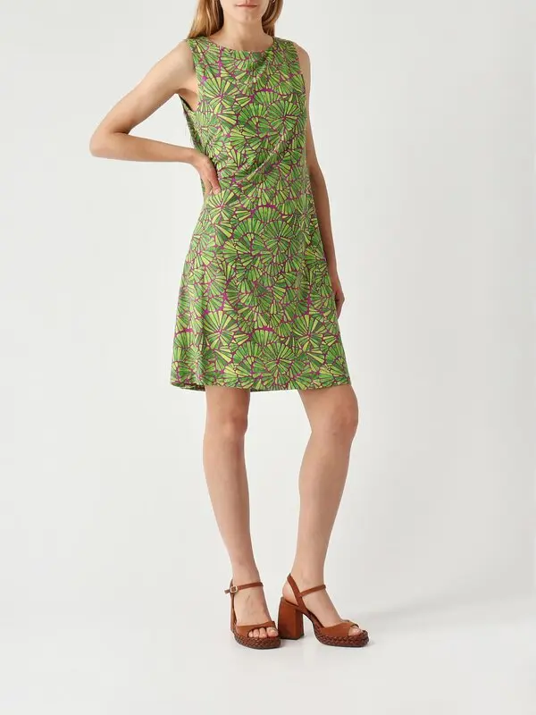 Malìparmi Printed Viscose Sleeveless Mini Dress