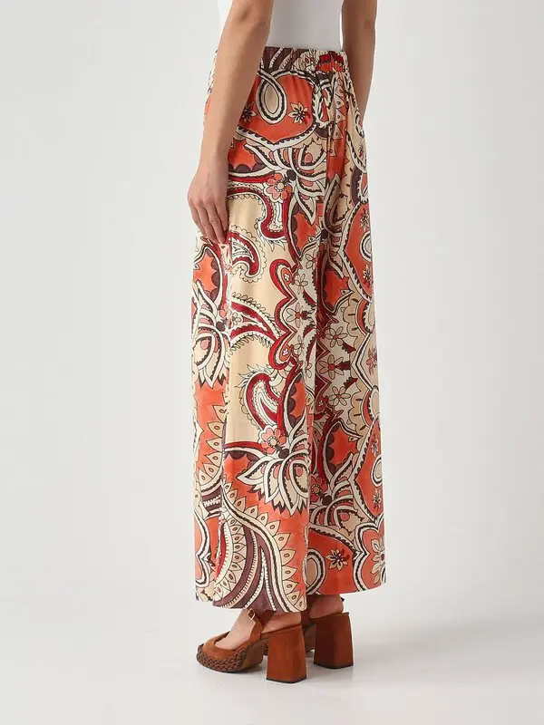 Malìparmi Printed Jersey Wide Leg Trousers