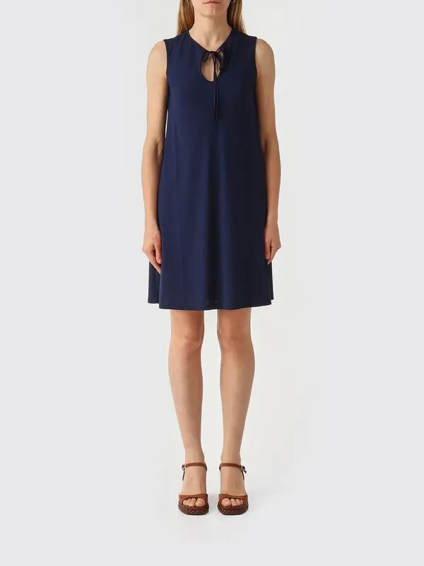 Malìparmi Sleeveless Tie Neck Dress - Blue