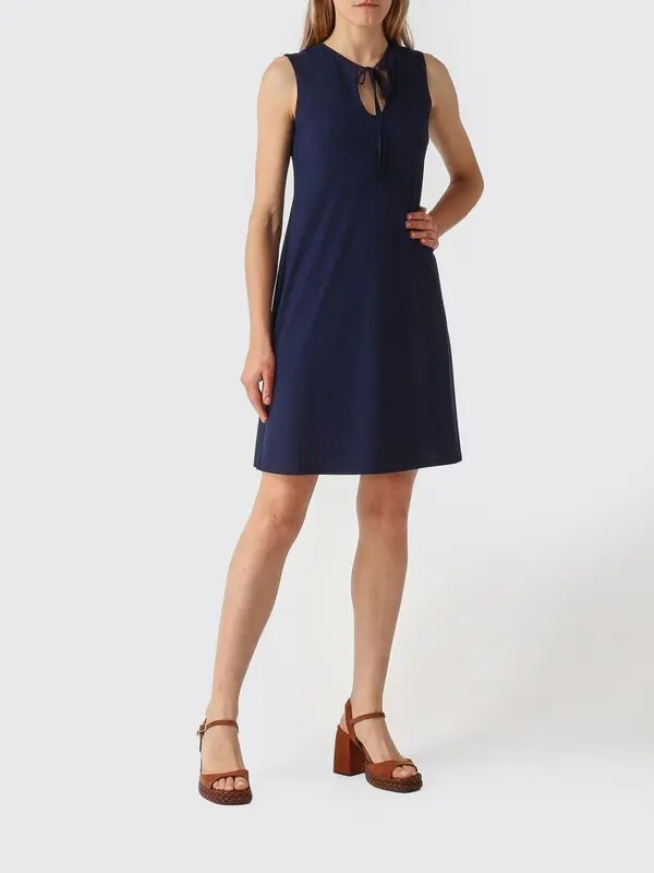 Malìparmi Sleeveless Aline Mini Dress - Blue