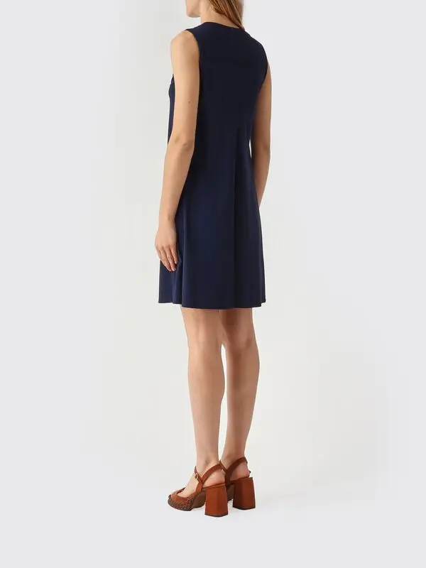 Malìparmi Sleeveless Aline Mini Dress - Blue