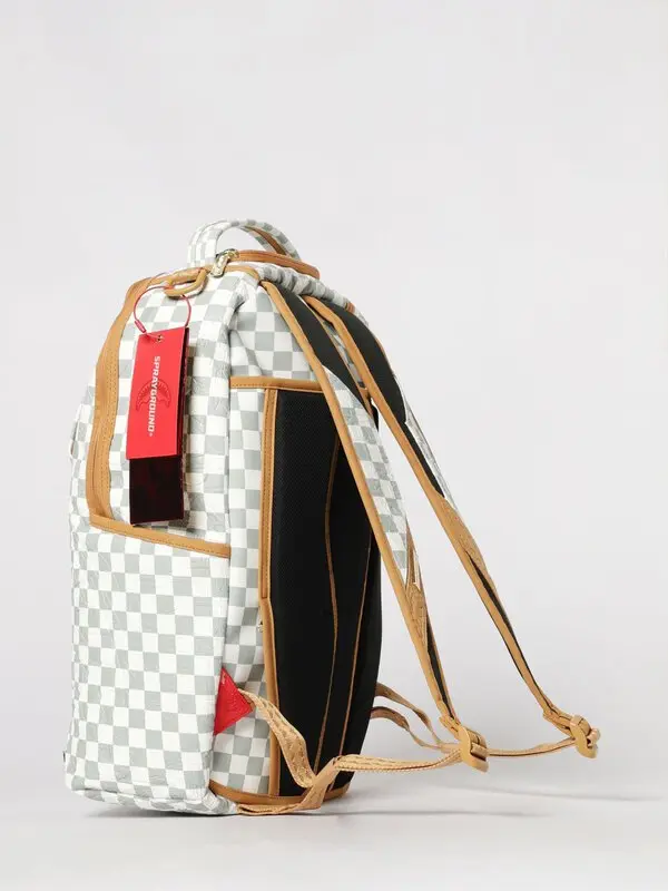 SPRAYGROUND Saffiano Coated Cotton Checkered Backpack