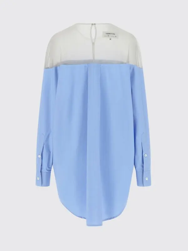 MAISON MARGIELA Long Cotton Shirt With Sheer Yoke