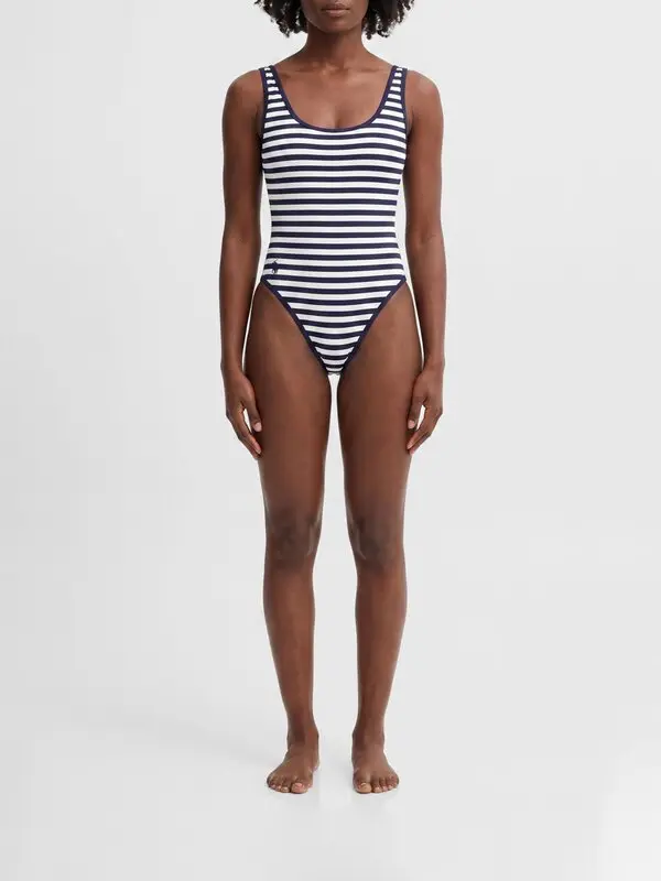 Polo Ralph Lauren Striped One Piece Swimsuit - Blue