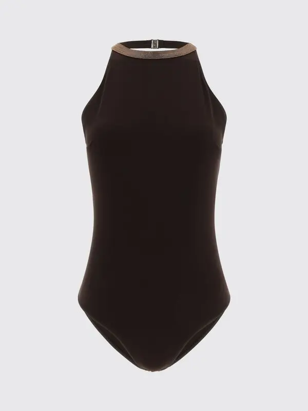 Brunello Cucinelli Stretch Polyamide Halterneck One-piece Swimsuit