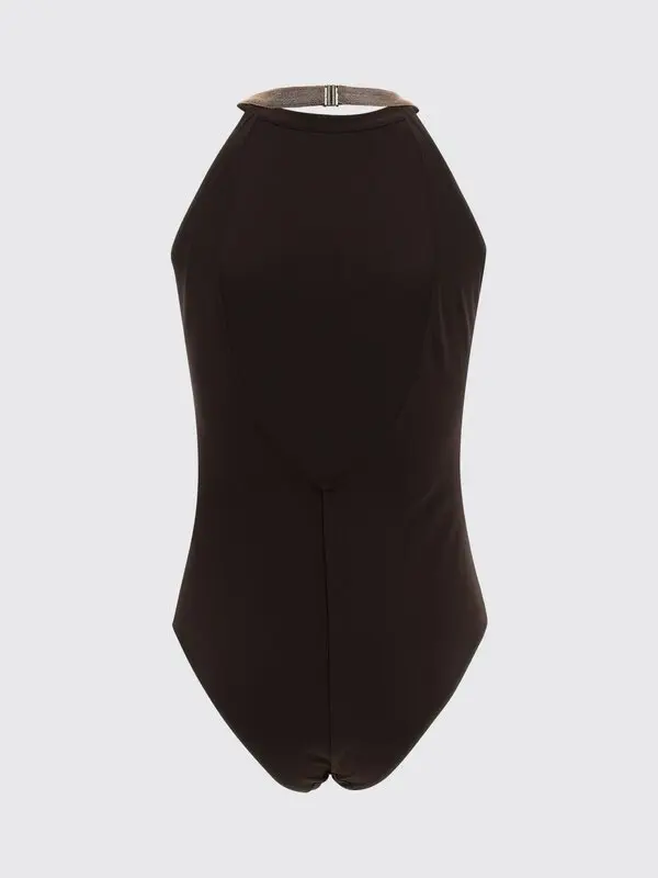 Brunello Cucinelli Stretch Polyamide Halterneck One-piece Swimsuit