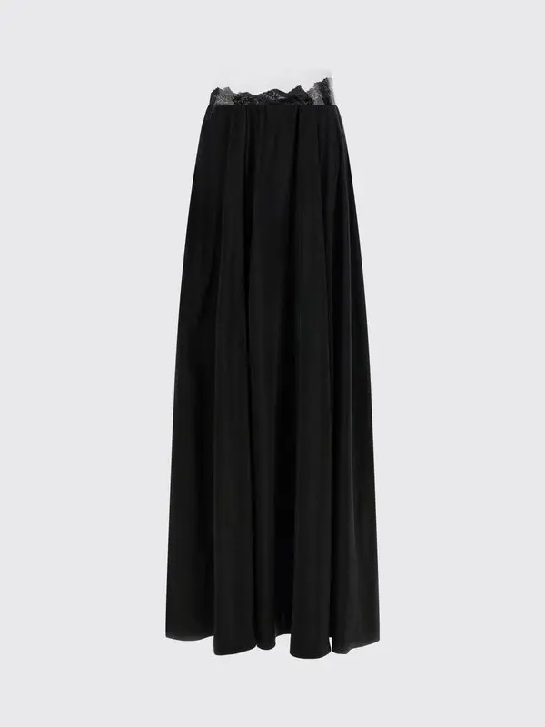 MAISON MARGIELA Cupro Midi Skirt With Lace Details