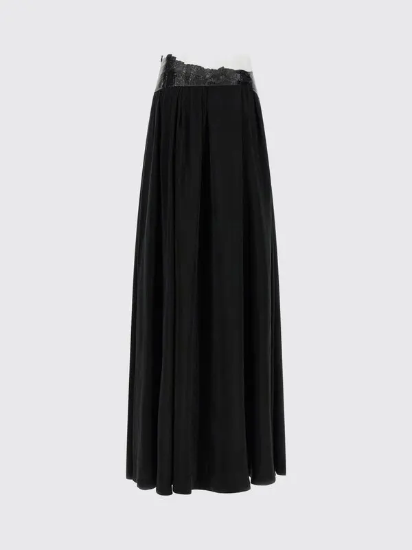 MAISON MARGIELA Cupro Midi Skirt With Lace Details